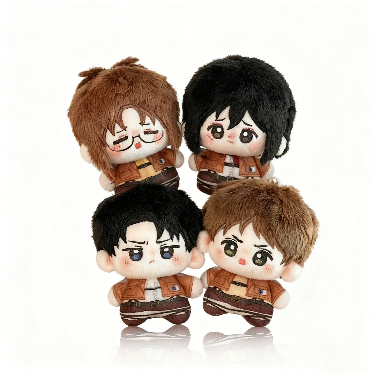Attack on Titan Eren Mikasa Cotton Doll Keychain 10cm - AOT Plushie ...